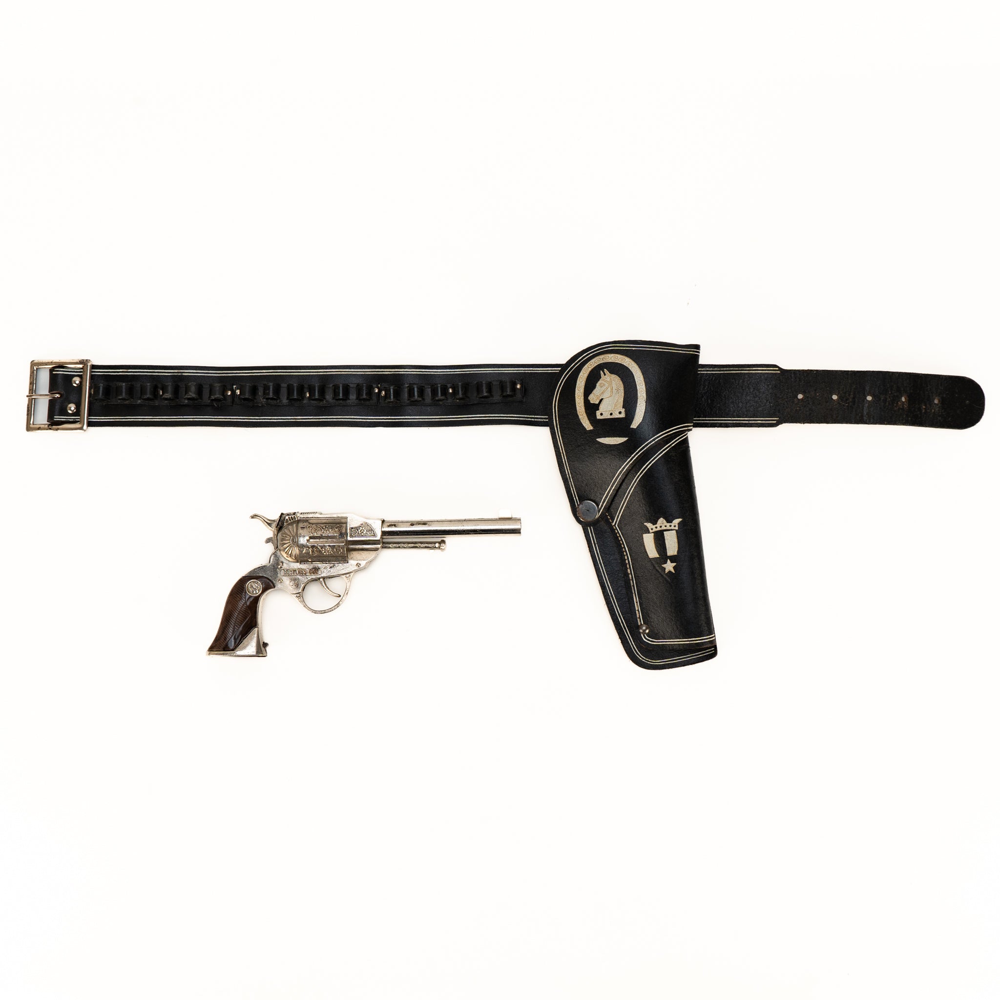 Esquire Actoy Restless Gun .38 Cap Gun with Leather Swivel Holster ...