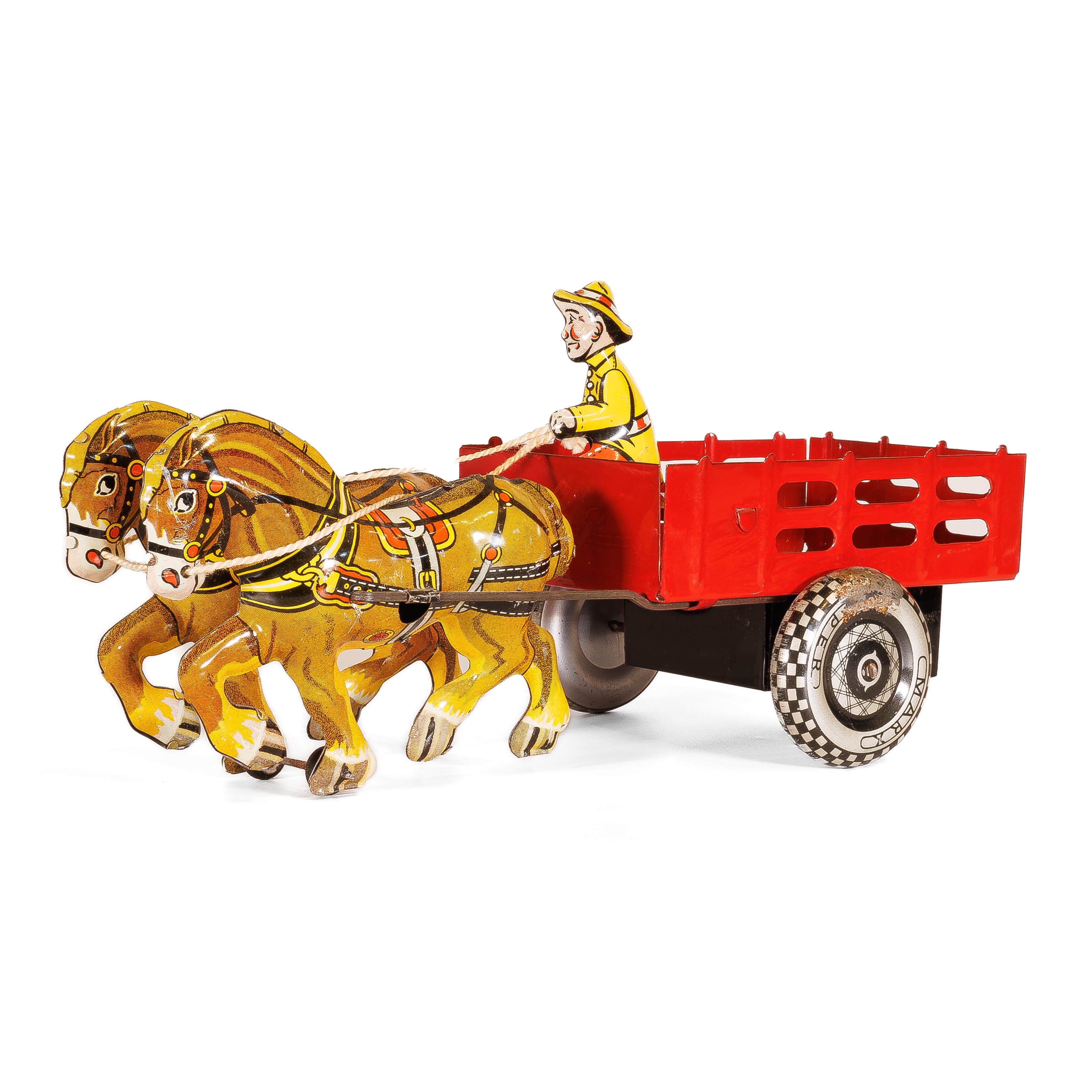 Marx Wind Up Dual Horse & Cart with Original Box : Works! – Everything ...