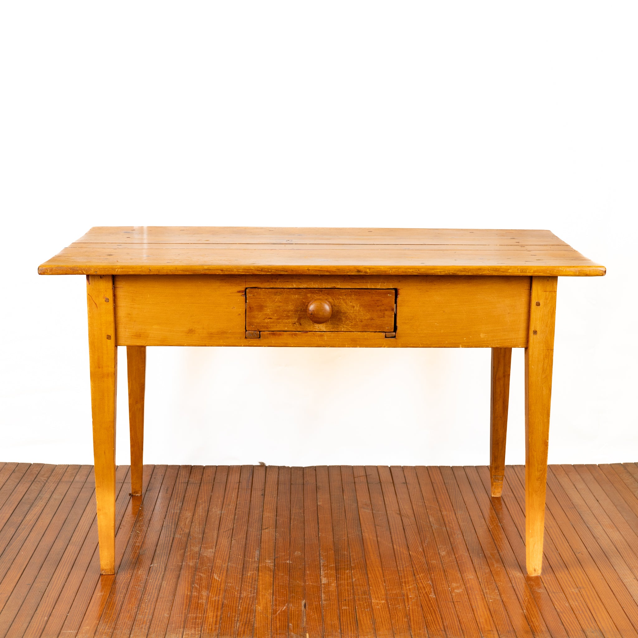 Canadiana Pine Work Table with Single Drawer – Everything Old Antiques ...