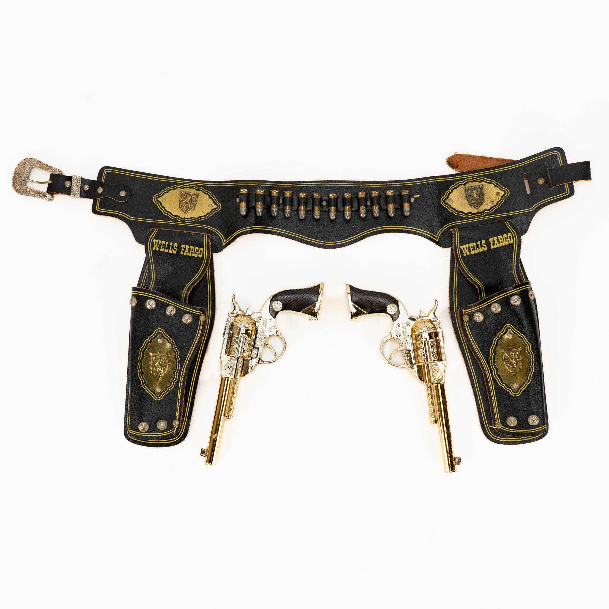 Esquire Actoy Restless Gun GOLD .38 Cap Guns with Double Leather ...
