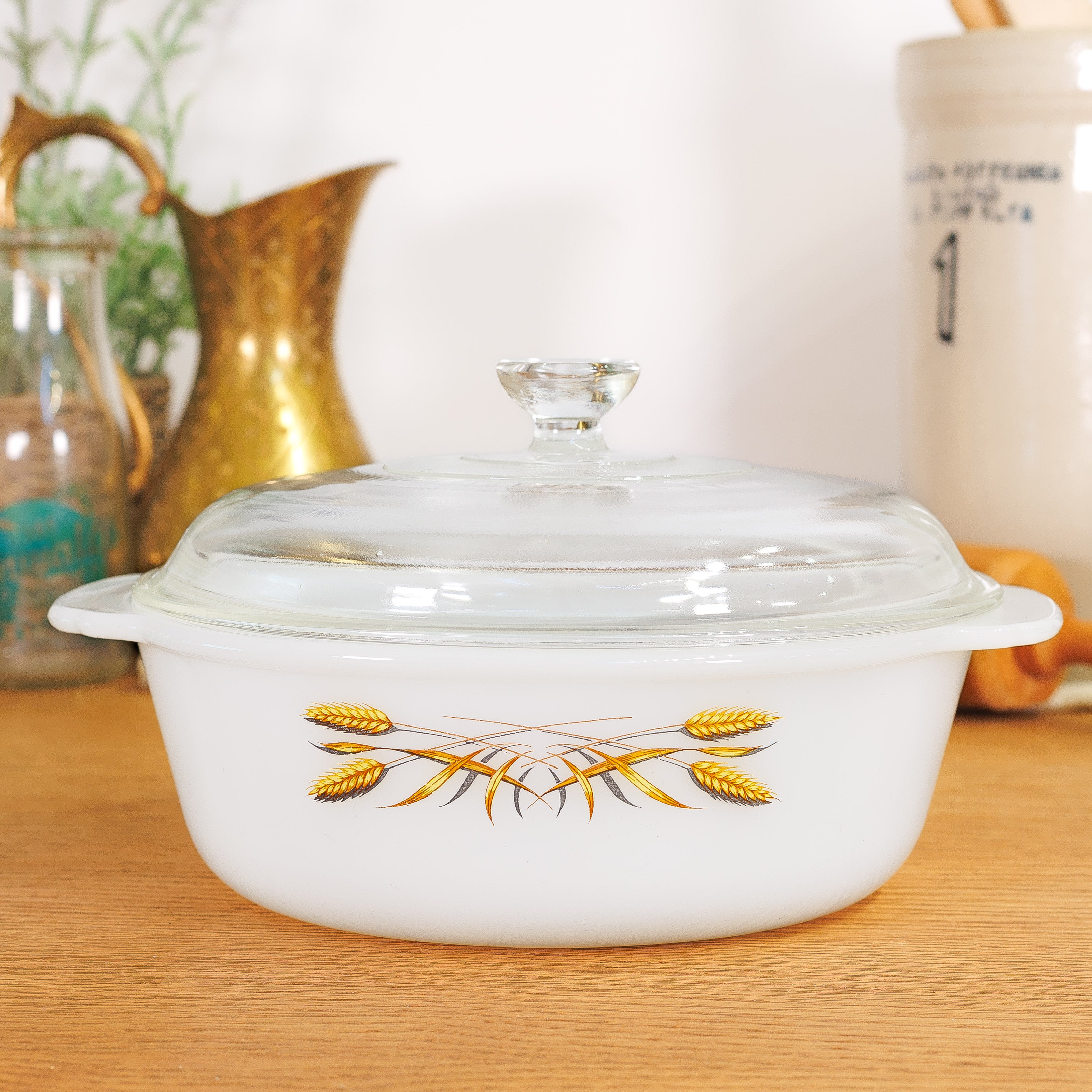 Fire King Wheat Pattern 1 1/2 Quart Round Casserole – Everything Old ...