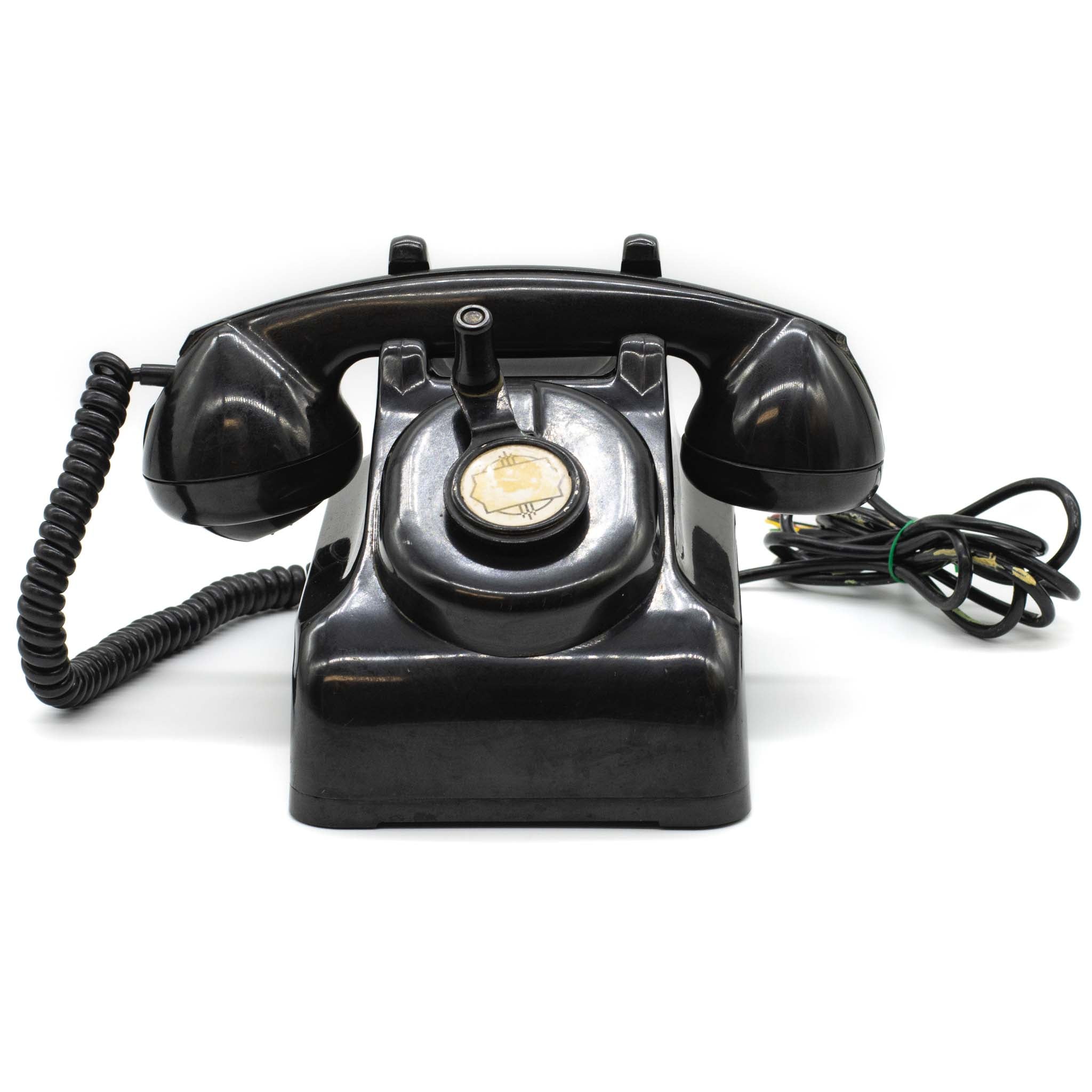 Leich Black Bakelite Crank Phone – Everything Old Antiques & Vintage