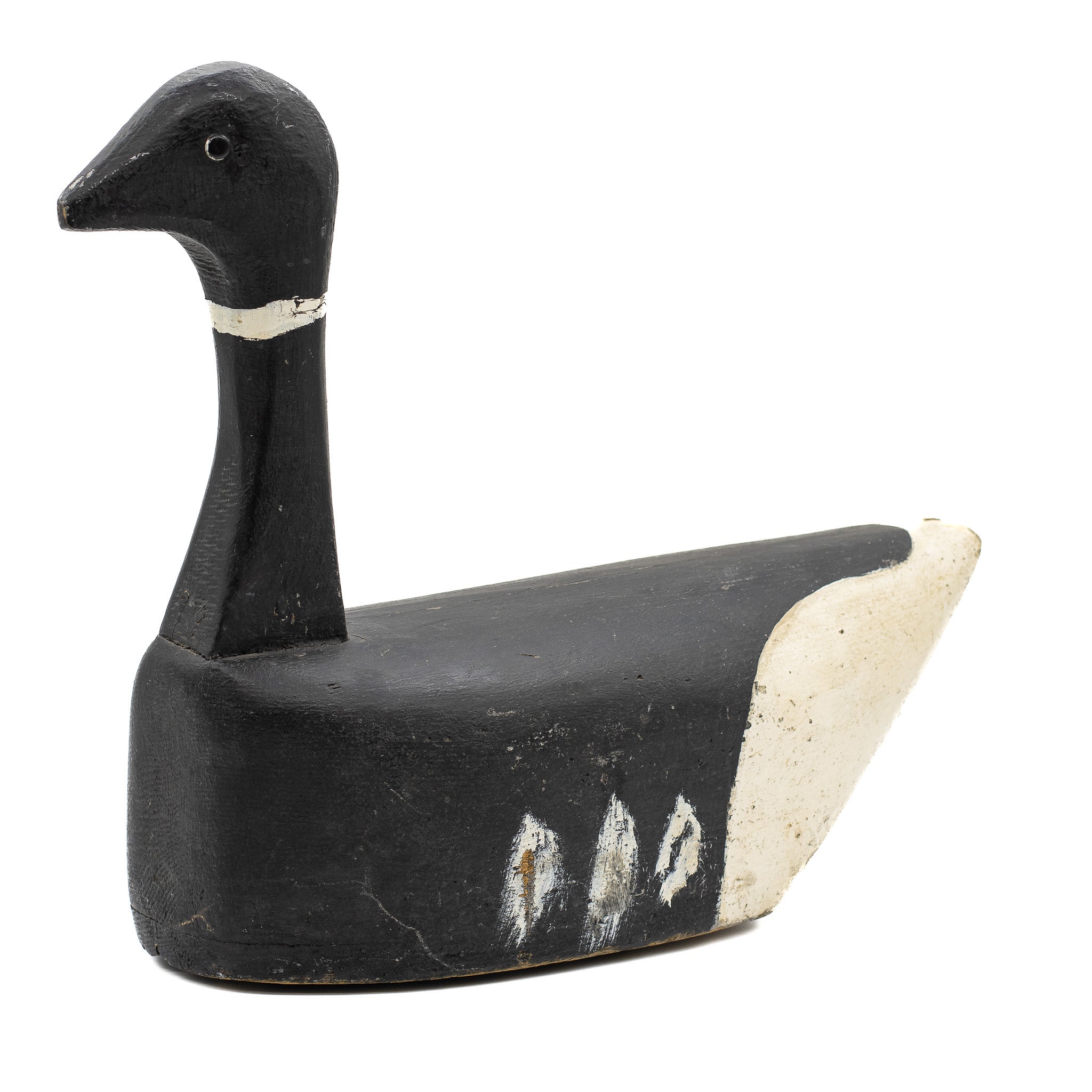 Hand Carved & Painted Tack Eye Brant Goose Decoy – Everything Old ...